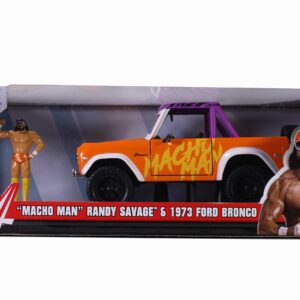 Jada 1:24 Diecast 1973 Ford Bronco with Macho Man Figure