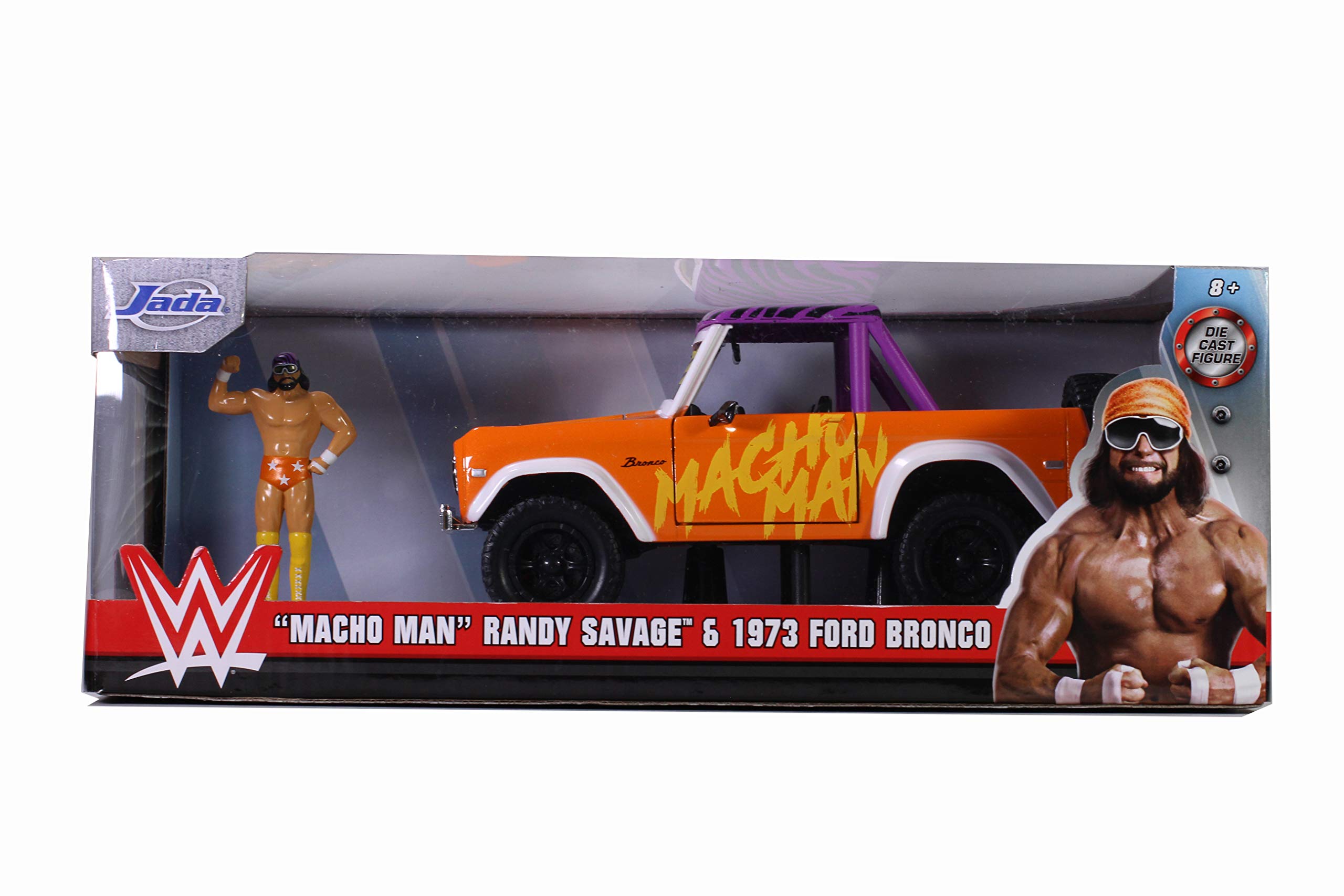 Jada 1:24 Diecast 1973 Ford Bronco with Macho Man Figure