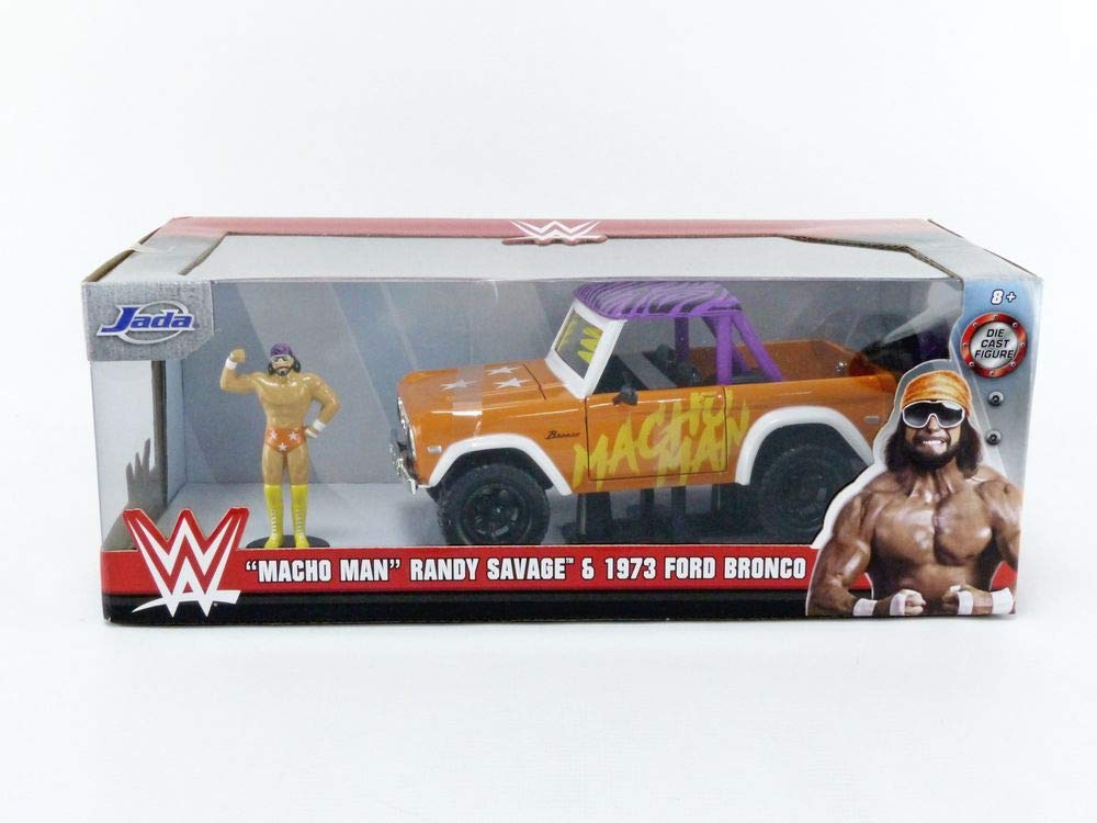 Jada 1:24 Diecast 1973 Ford Bronco with Macho Man Figure