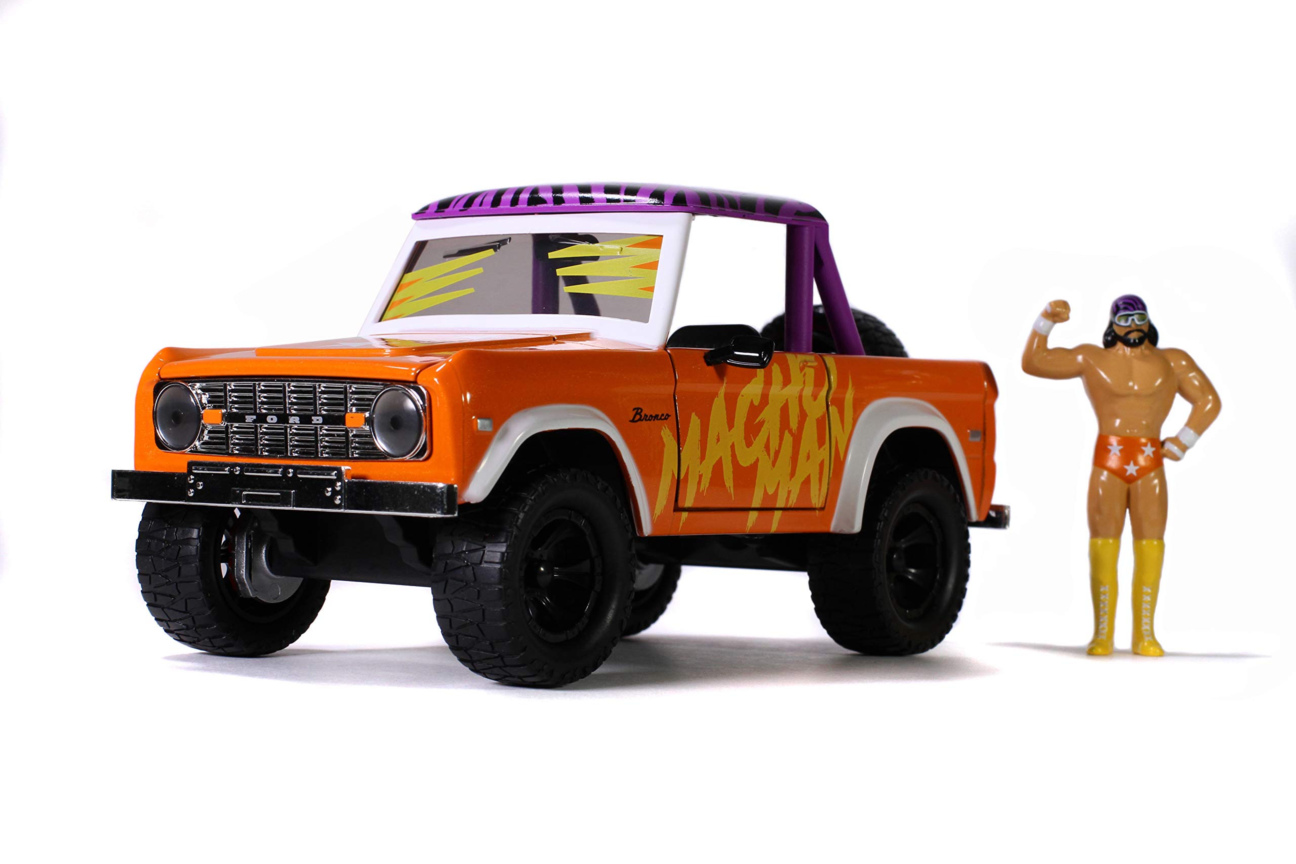 Jada 1:24 Diecast 1973 Ford Bronco with Macho Man Figure