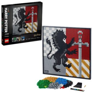 lego art harry potter hogwarts crests 31201 building kit; perfect for adults who love hobbies and collectibles, new 2021 (4,249 pieces)