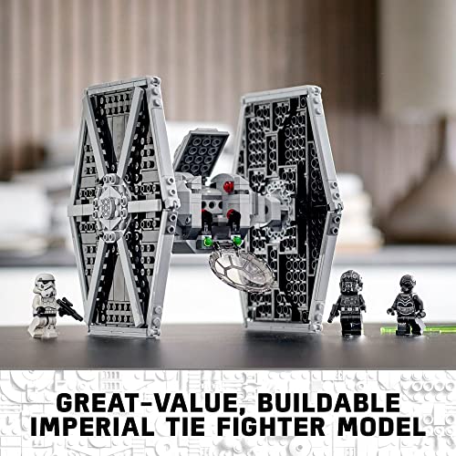 LEGO Star Wars Imperial TIE Fighter 75300 Building Toy with Stormtrooper and Pilot Minifigures from The Skywalker Saga For 8+ Years