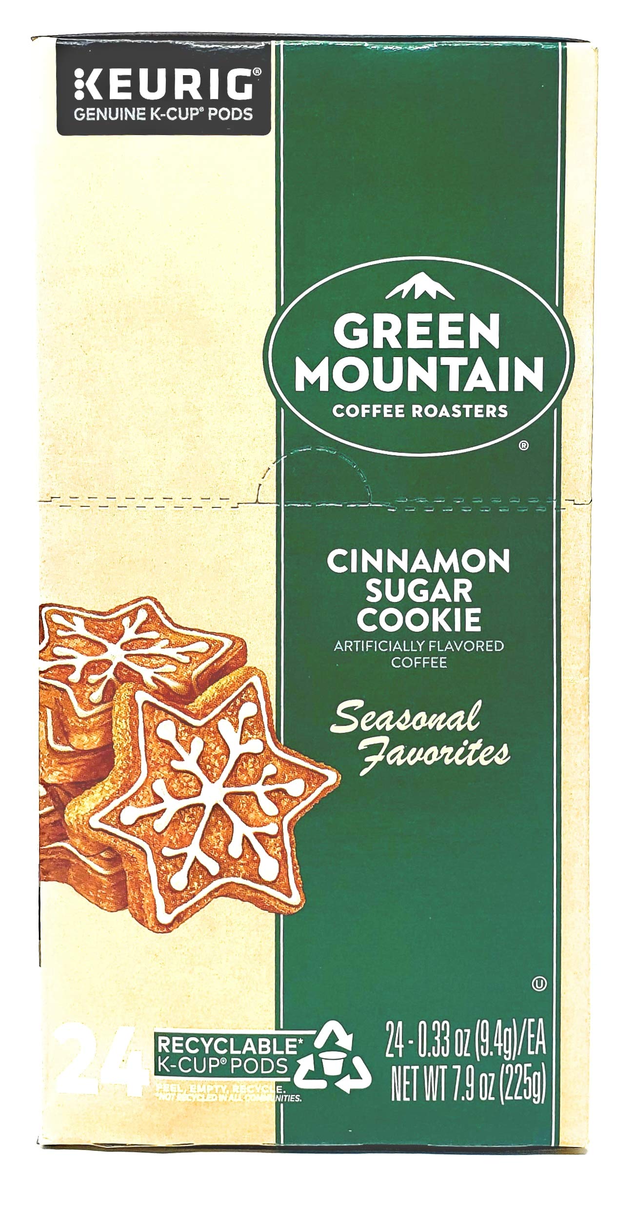 Green Mountain K Cups Seasonal Variety Pack of 2 Flavors - Cinnamon Sugar Cookie and Maple Pecan - Pack of 48 K Cups - 24 K Cups Per Flavor - For Use of Keurig Coffee Makers