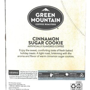 Green Mountain K Cups Seasonal Variety Pack of 2 Flavors - Cinnamon Sugar Cookie and Maple Pecan - Pack of 48 K Cups - 24 K Cups Per Flavor - For Use of Keurig Coffee Makers