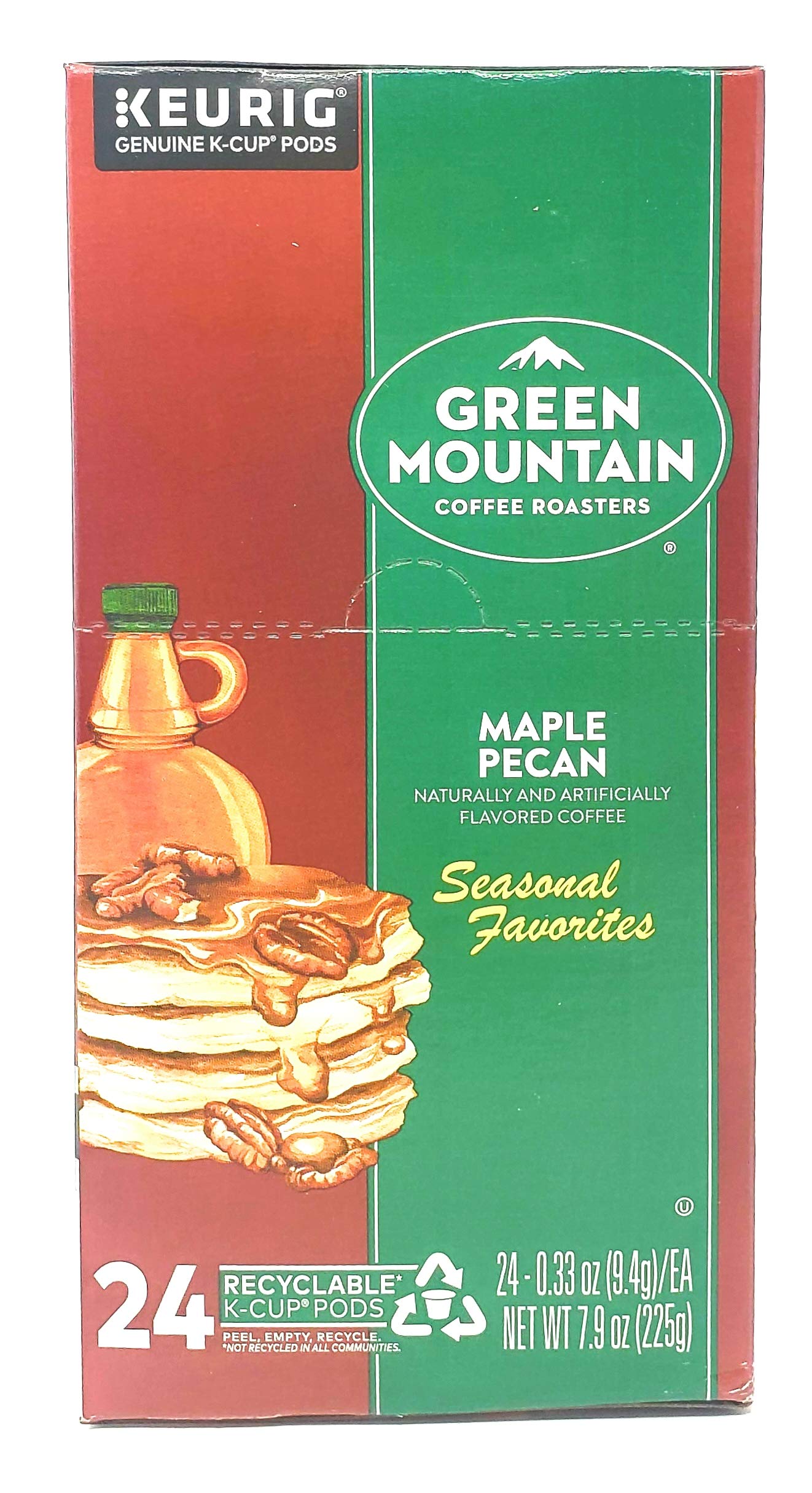 Green Mountain K Cups Seasonal Variety Pack of 2 Flavors - Cinnamon Sugar Cookie and Maple Pecan - Pack of 48 K Cups - 24 K Cups Per Flavor - For Use of Keurig Coffee Makers