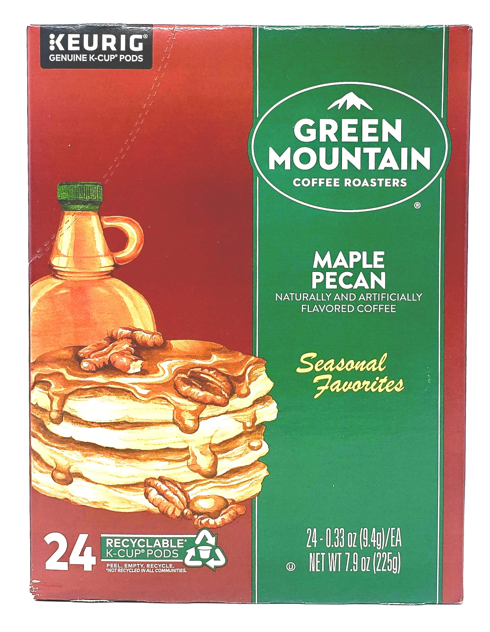 Green Mountain K Cups Seasonal Variety Pack of 2 Flavors - Cinnamon Sugar Cookie and Maple Pecan - Pack of 48 K Cups - 24 K Cups Per Flavor - For Use of Keurig Coffee Makers