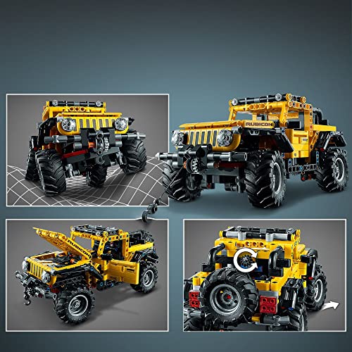 LEGO Technic Jeep Wrangler 4x4 Toy Car 42122 Model Building Kit - All Terrain Off Roader SUV Set, Authentic and Functional Design, STEM Birthday Gift Idea for Kids, Boys, and Girls Ages 9+