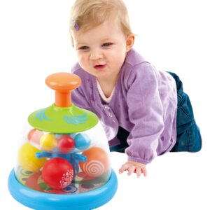 Play Popping Ball Dome Toy - Ball Popper Toys Tumble Top - Spinning Popping Make Colorful Balls Pop and Fly - Gift for 6 Month Plus Newborn Babies Infants, 1609