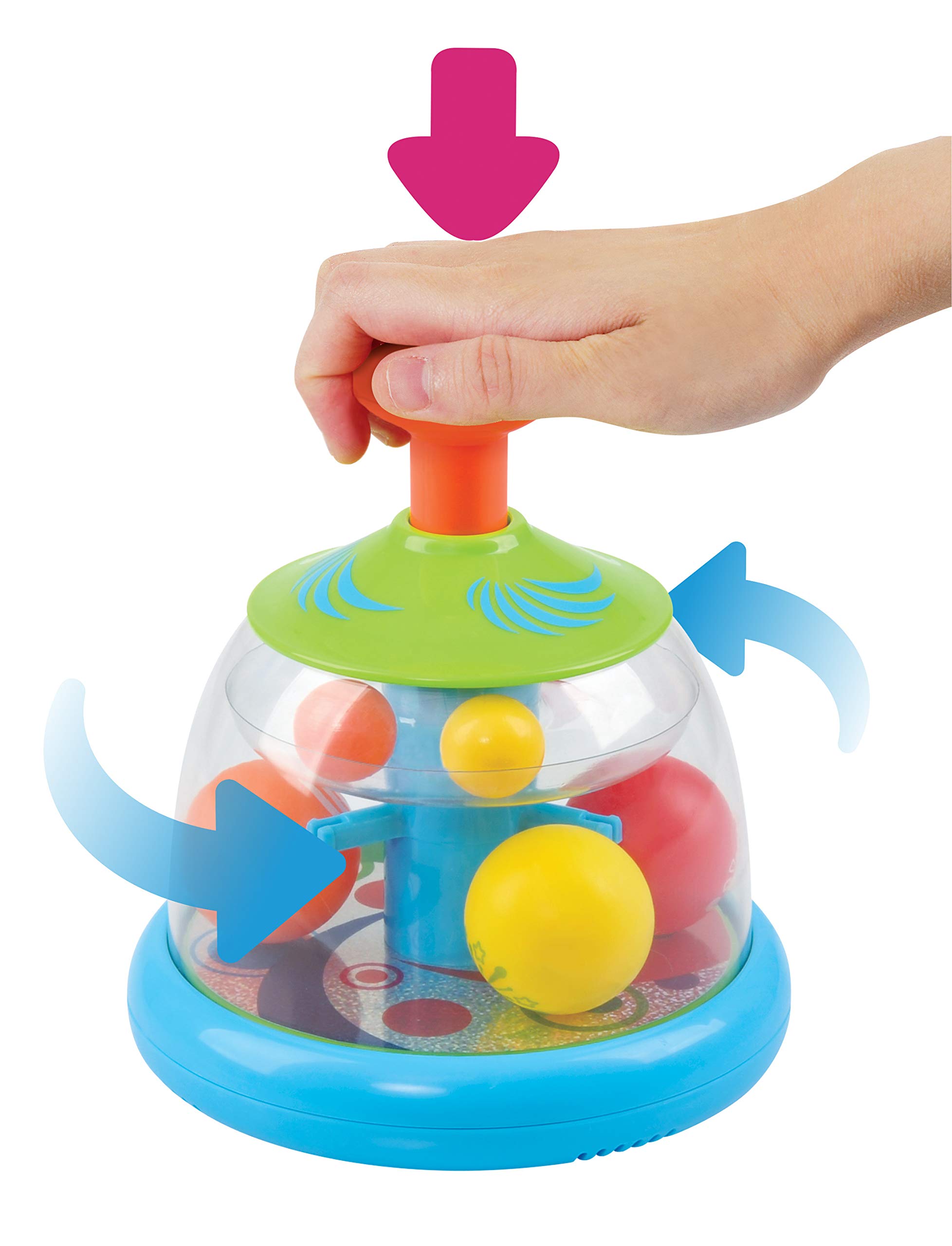 Play Popping Ball Dome Toy - Ball Popper Toys Tumble Top - Spinning Popping Make Colorful Balls Pop and Fly - Gift for 6 Month Plus Newborn Babies Infants, 1609