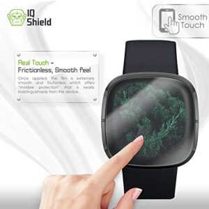 IQShield Screen Protector Compatible with Fitbit Versa 3 / Fitbit Sense (6-Pack) Anti-Bubble Clear TPU Film