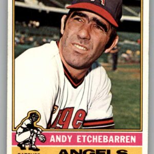 1976 Topps #129 Andy Etchebarren California Angels MLB Baseball Card EX/NM