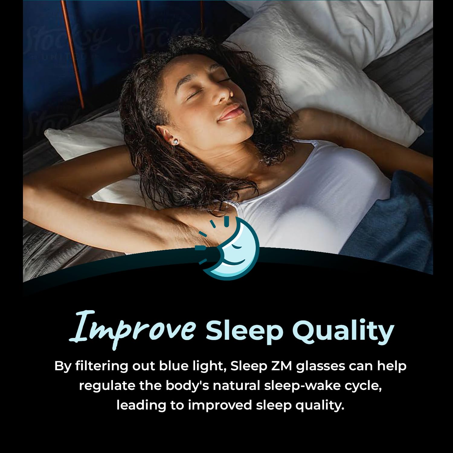 Sleep ZM Fit Over Daytime 45% Blue Light Glasses for Computer, TV, Gaming Use Improve Sleep Quality by Naturally Producing Melatonin for Women and Men