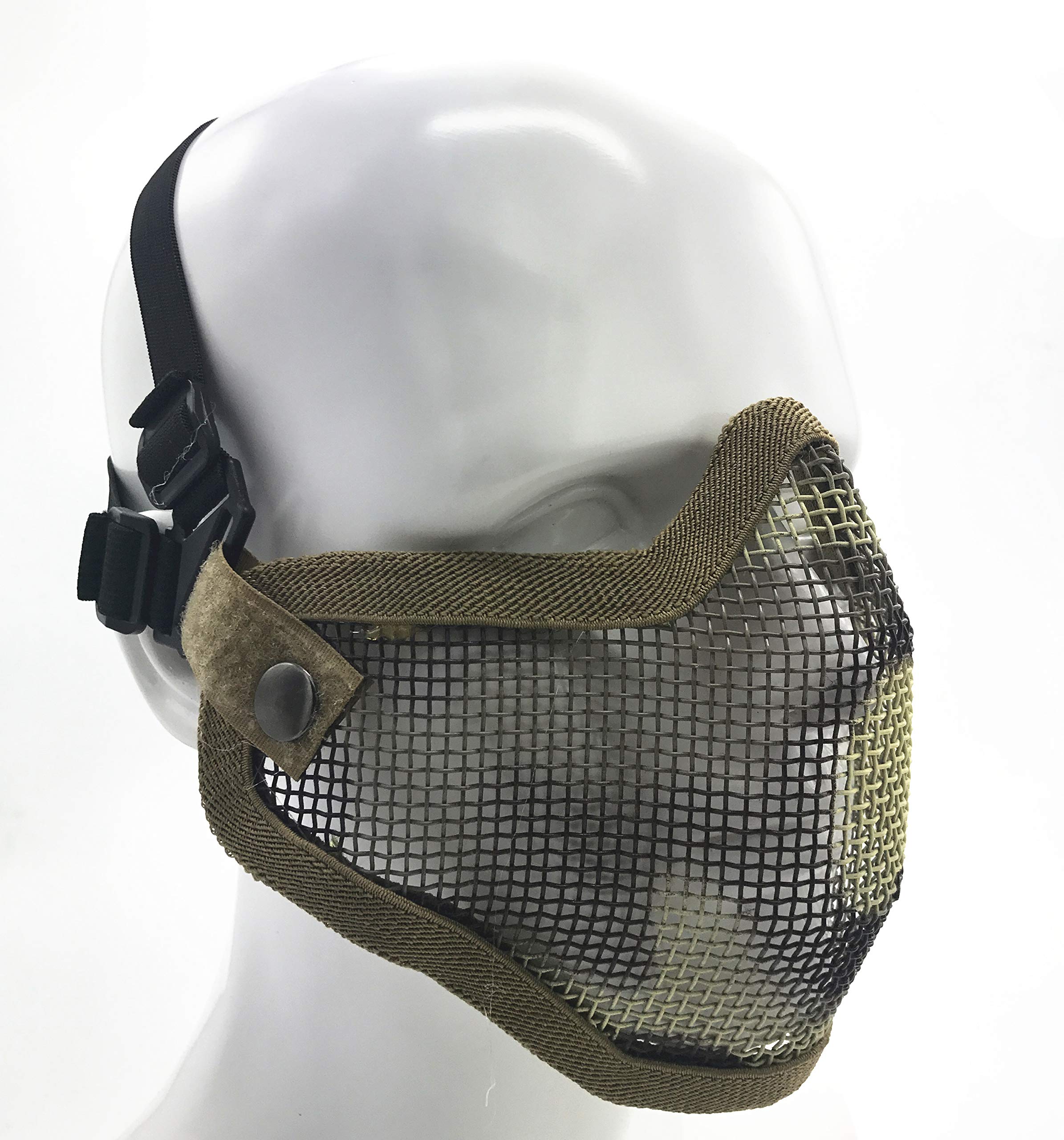 Willbebest Tactical Airsoft Paintball MICH 2000 Helmet with Side Rail & Wing-Loc Adapter, Comes with a Half Face Metal Mesh Airsoft Mask