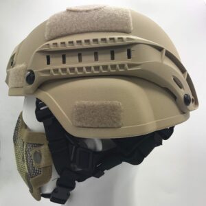 Willbebest Tactical Airsoft Paintball MICH 2000 Helmet with Side Rail & Wing-Loc Adapter, Comes with a Half Face Metal Mesh Airsoft Mask