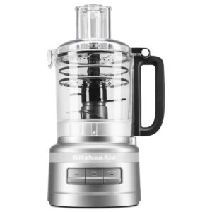 kitchenaid kfp0919cu 9 cup plus food processor, contour silver (renewed)