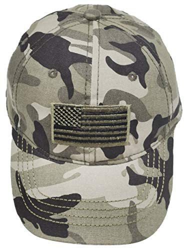 MANMESH HATT American Flag Embroidered Hat, Adjustable Washed Distressed Camo Baseball Cap for Men Women (American Flag Camouflage Green, one Size)