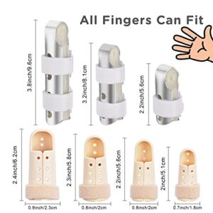 Sopito Finger Splint, 7PCS Finger Support Brace Finger Stabilizer for Broken Fingers Straightening Arthritis Knuckle Immobilization