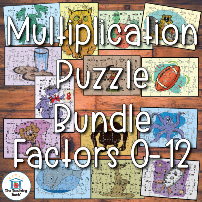 Multiplication Basic Facts Practice to Mastery Puzzle Packet