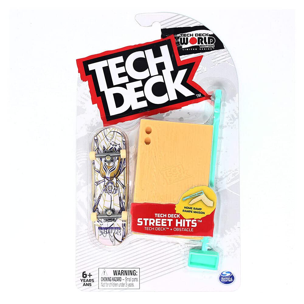 TECH DECK Street Hits World Edition Limited Series Creature Skateboards Al Partanen Last Strike Spider Fingerboard & Home Ramp Obstacle