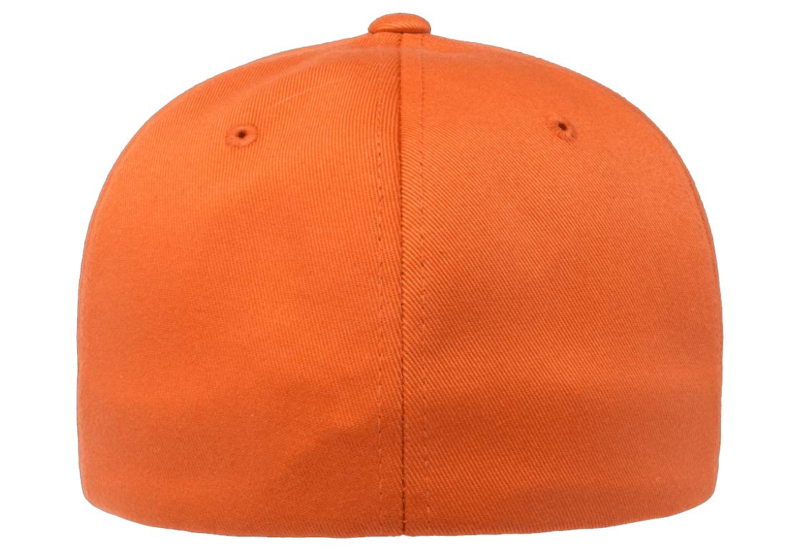 1967-1972 Ford F100 Pickup Truck Outline Design Flexfit 6277 Athletic Baseball Fitted Hat Cap Orange S/M