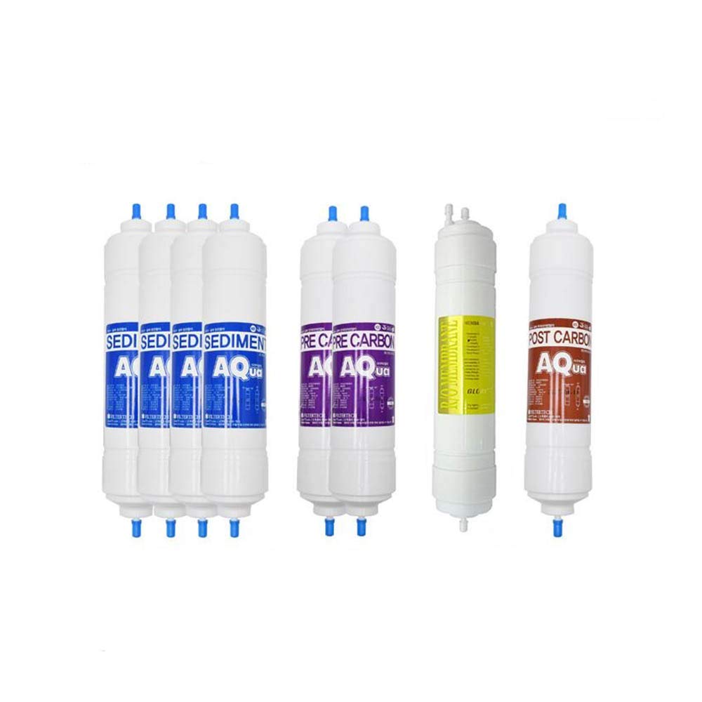 8EA Economy Replacement Water Filter 1 Year Set for Coway : CALAS(01AL)/CHP-01AL/CHP-05CL/CHP-05CR/CHP-590L/CHP-650L/CHP-650R/CHP-7000/CHP-700L/CHP-700R/CHP-7100-10 microns