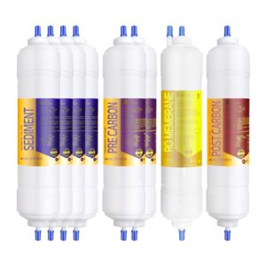 8ea premium replacement water filter 1 year set for coway : chp-7200/chp-8100/chp-8800/chp-8800l/chp-8800r/chp-9100/chpe-04cl/chpi-610l/chpi-610r/cp-6025-1 micron