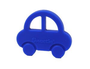 sweetie teether teething car toys silicone teething for babies silicone for baby teething (blue)