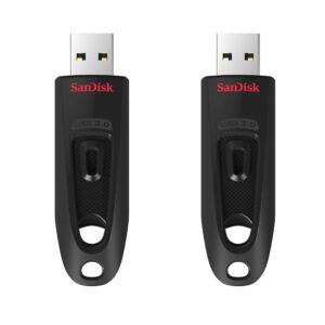 sandisk 64gb 2-pack ultra usb 3.0 flash drive (2x64gb) - sdcz48-064g-gam462, black