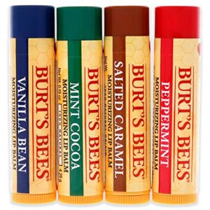 Burts Bees Burts Bees Bliste Kit Limited Edition Unisex - Lip Balm Pepermint, Mint Cocoa, Salted Caramel, Vanilla Bean SADHB70 4 Piece Set