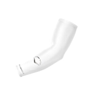 evoshield adult solid compression arm sleeve - team white, small/medium