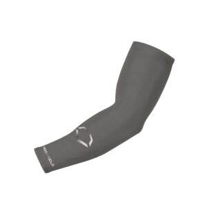 evoshield adult solid compression arm sleeve - charcoal, small/medium