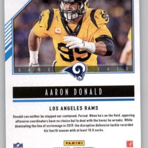 2020 Score Game Face #GF-AD Aaron Donald Los Angeles Rams Football Card