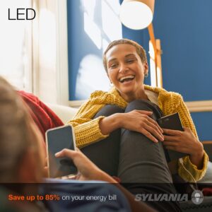 SYLVANIA ECO LED A19 Light Bulb, 100W Equivalent, Efficient 14.5W, 7 Year, 1450 Lumens, Non-Dimmable, Frosted, 2700K, Soft White - 6 Pack (40885)