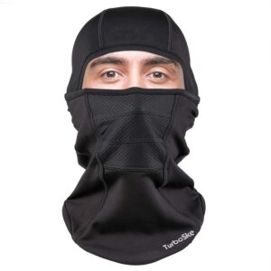 ski mask - balaclava face mask wind water resistant for cold weather (black)