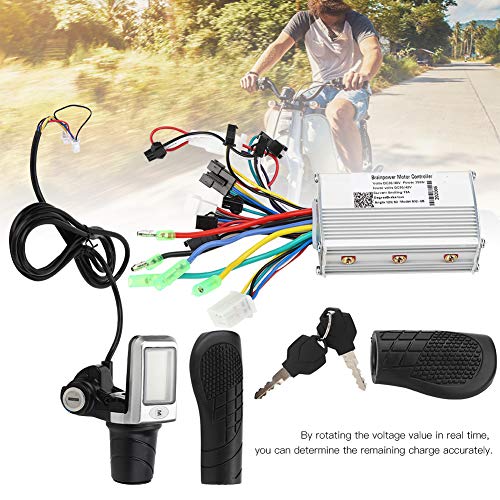 Electric Bicycle Controller, Electric Scooter Controller Meter Set LCD Split Meter Throttle Grip Set Brushless Motor Controller 36V Ebike Controller 36 V Ebike Controller Kit