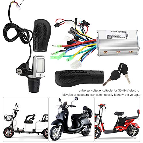 Electric Bicycle Controller, Electric Scooter Controller Meter Set LCD Split Meter Throttle Grip Set Brushless Motor Controller 36V Ebike Controller 36 V Ebike Controller Kit