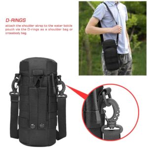 Tactical Molle Water Bottle Pouch, Multicam Military Army Molle Water Pouches Carrier Holder with Pocket for Hiking Camping Outdoor Sport Travel