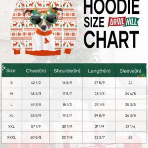 Arvilhill Christmas Mens 3D Printed Party Funny Xmas Sweater Ugly Holiday Long Sleeve Sweatshirt Sunglasses Dog L