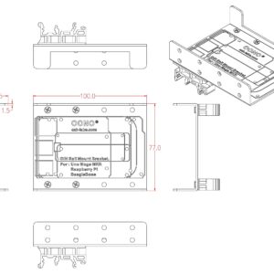 DIN Rail Mount Bracket for Raspberry Pi 1A+ 1B+ 2B 3B 3B+ 4B Zero Arduino Uno Mega Mkr BeagleBone Black