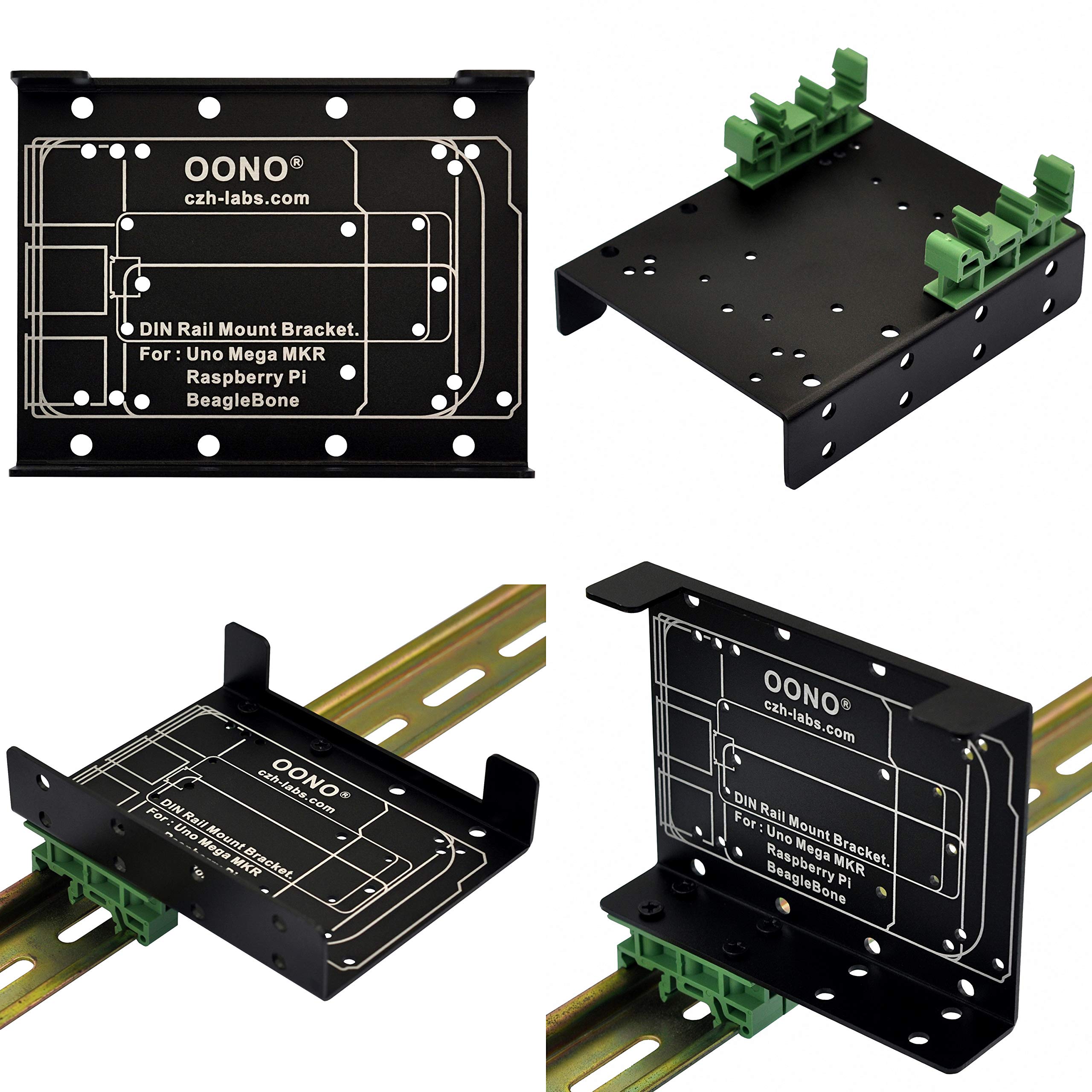 DIN Rail Mount Bracket for Raspberry Pi 1A+ 1B+ 2B 3B 3B+ 4B Zero Arduino Uno Mega Mkr BeagleBone Black