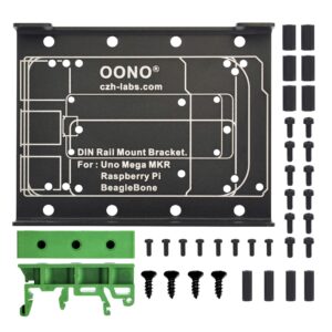 DIN Rail Mount Bracket for Raspberry Pi 1A+ 1B+ 2B 3B 3B+ 4B Zero Arduino Uno Mega Mkr BeagleBone Black