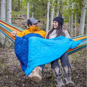 360 ThermaQuilt 3-in-1 Hammock Underquilt, Blanket and Sleeping Bag (Blue/Navy Blue)