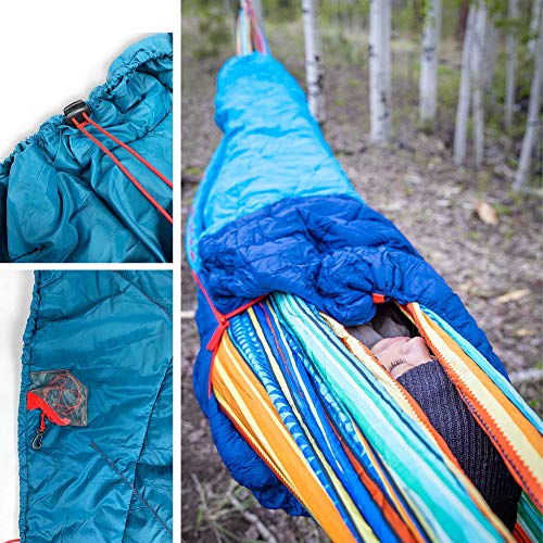 360 ThermaQuilt 3-in-1 Hammock Underquilt, Blanket and Sleeping Bag (Blue/Navy Blue)