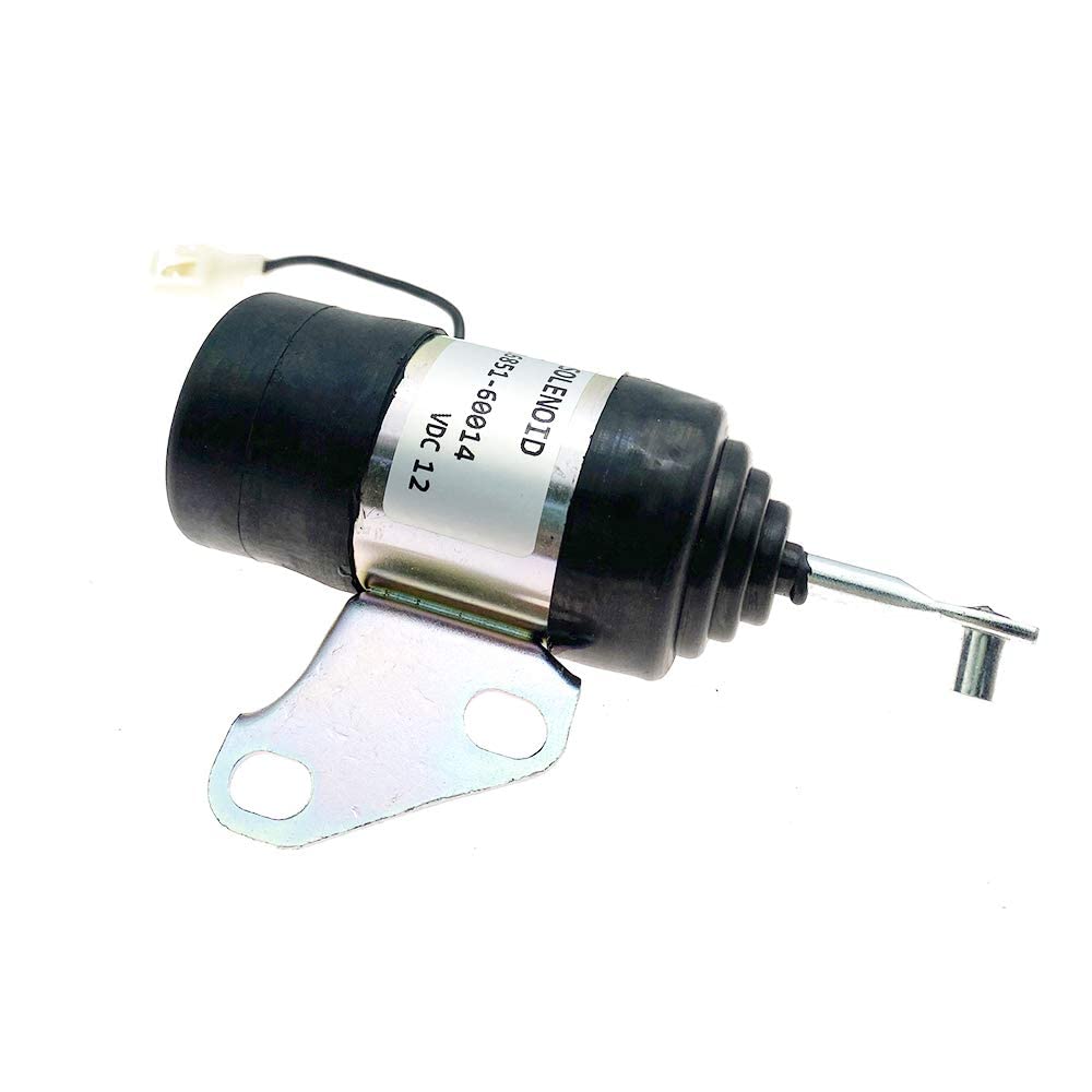 Fuel Shut Off Solenoid for Kubota BX2230D RTV900R RTV900T B7410D BX1500D BX1800D Z482 Z602 D722 Replace 16851-60014 16851-6010 16851-60011 16851-60013 052600-4531 16851-60012 052600-4530 052600-453