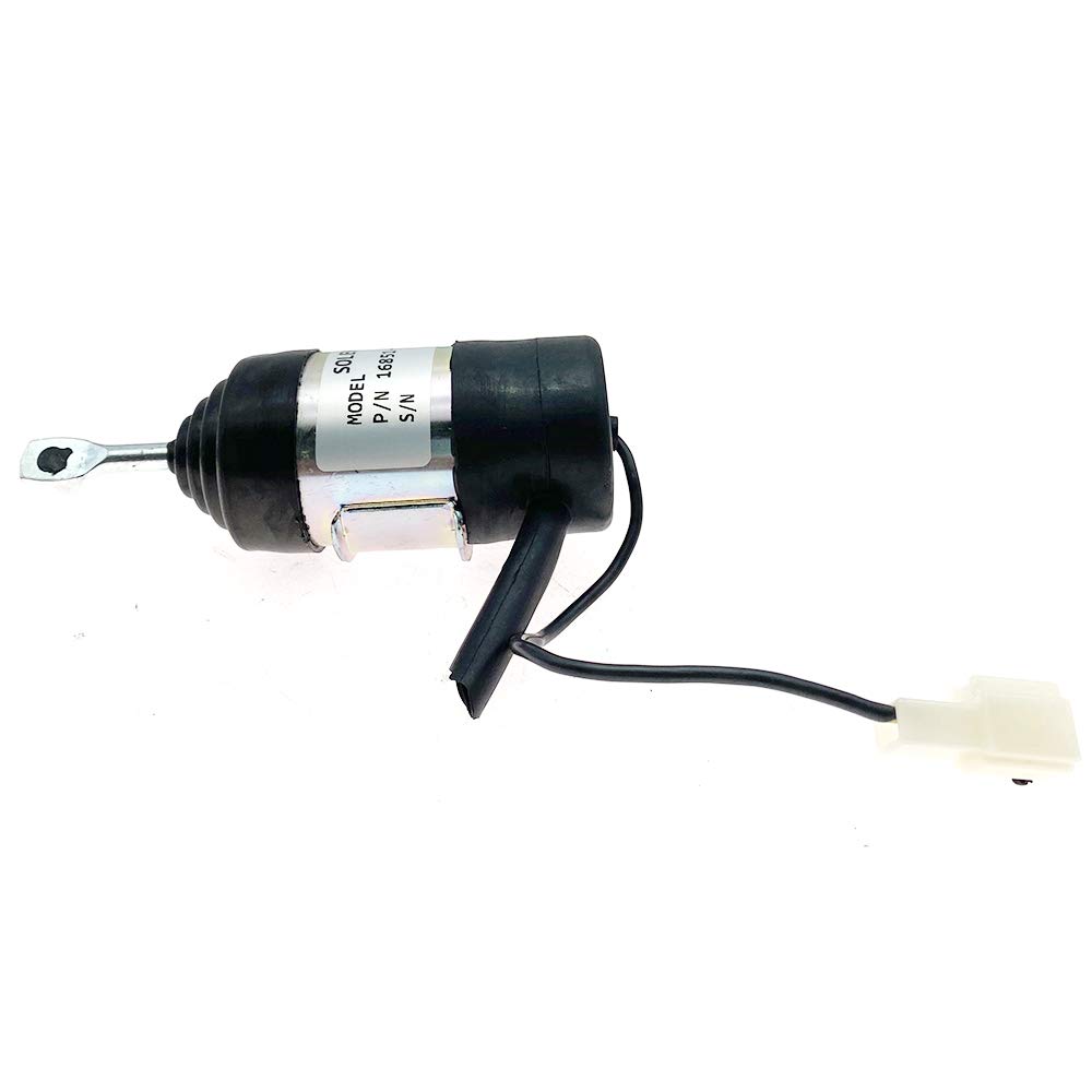 Fuel Shut Off Solenoid for Kubota BX2230D RTV900R RTV900T B7410D BX1500D BX1800D Z482 Z602 D722 Replace 16851-60014 16851-6010 16851-60011 16851-60013 052600-4531 16851-60012 052600-4530 052600-453