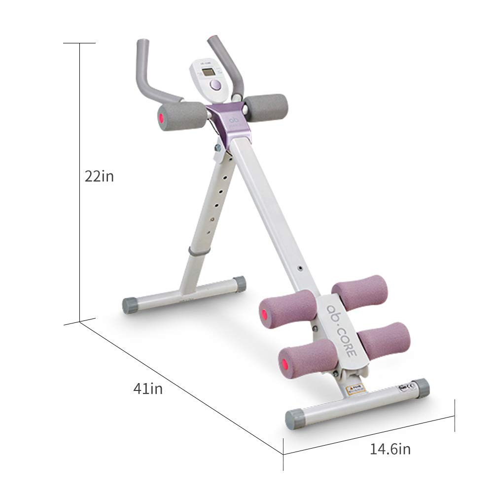 leikefitness Folding Exercise Bike 2200(YELLOW) and Adjustable Ab Trainer 9300(PURPLE) Bundle