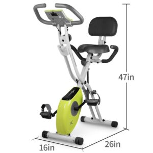 leikefitness Folding Exercise Bike 2200(YELLOW) and Adjustable Ab Trainer 9300(PURPLE) Bundle