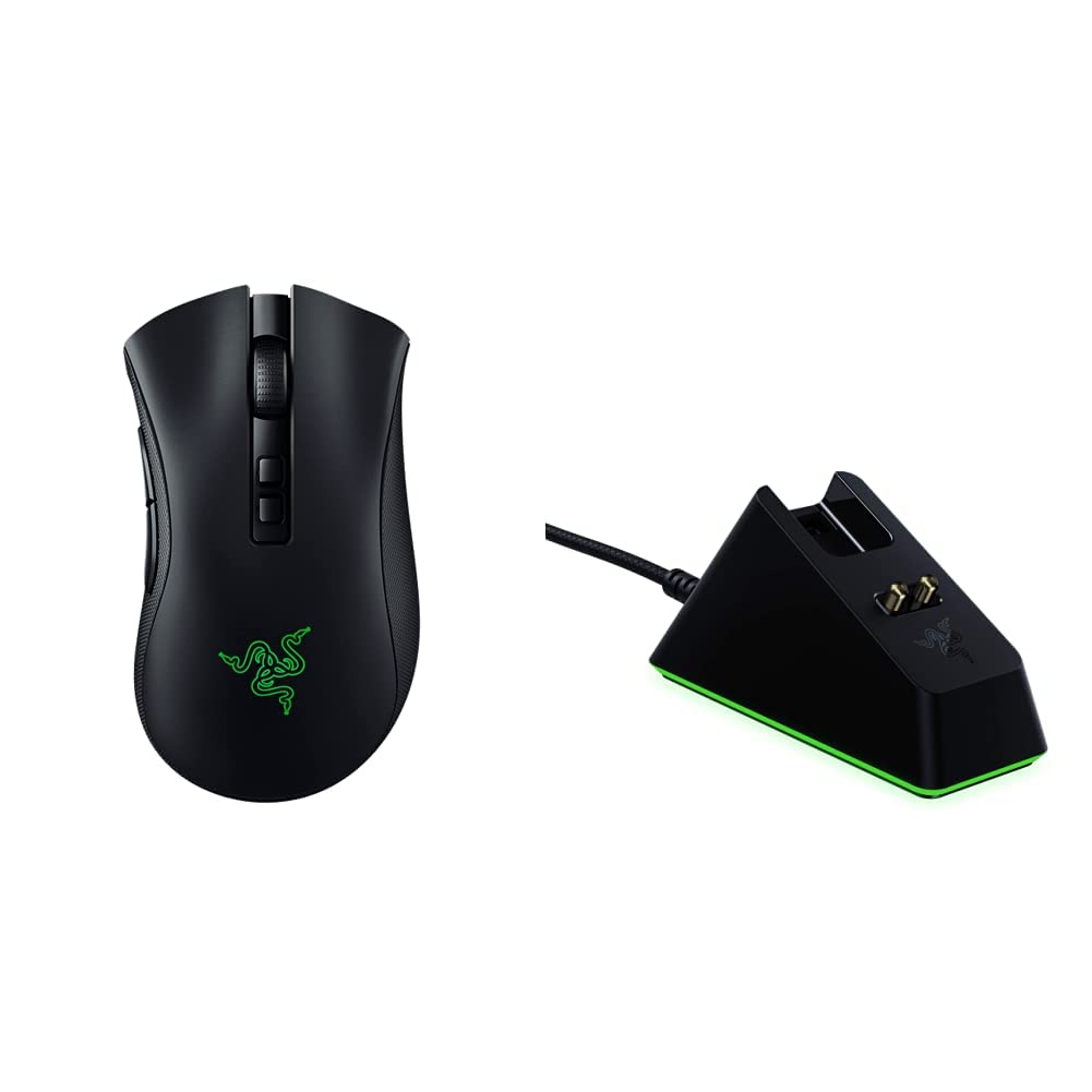 Razer DeathAdder v2 Pro Gaming Mouse + Free Mouse Charging Dock Chroma Gaming Mouse Bundle