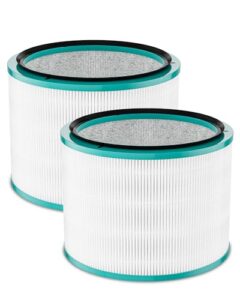 2-pack hp01 hp02 filter replacement kit compatible with dyson hp01/hp02/dp01 air purifier, h13 true hepa air purifier filter