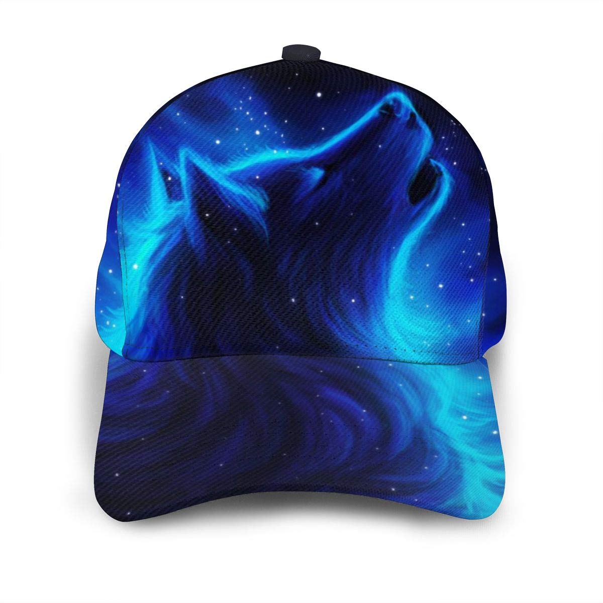 Unisex Baseball Caps UPF 50 cooling Baseball Hats Blue Universe Galaxy Magic Wolf In The Space (4) Trucker Cap for park, pool, gym, fishing, hunting Baseball Hat